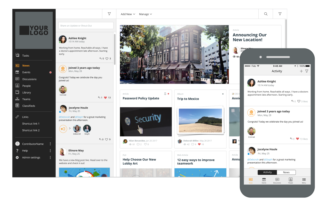 An internal website employees actually use